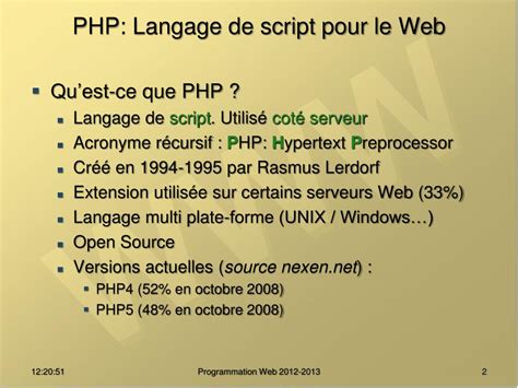 Ppt Programmation Web Php Powerpoint Presentation Free Download