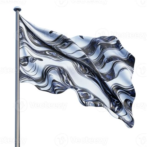 Abstract Swirling Pattern Flag On A Pole 55986251 Png