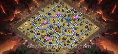 Best Anti 3 Stars War Base Th12 With Link Anti Air Electro Dragon