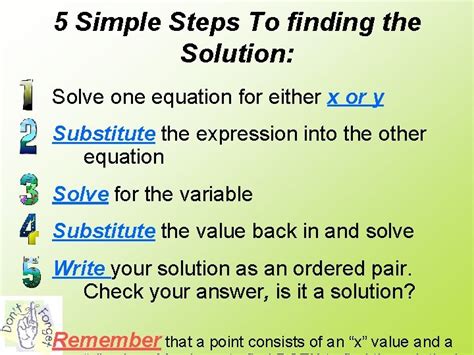 Simple Steps To Finding The Solution Solve