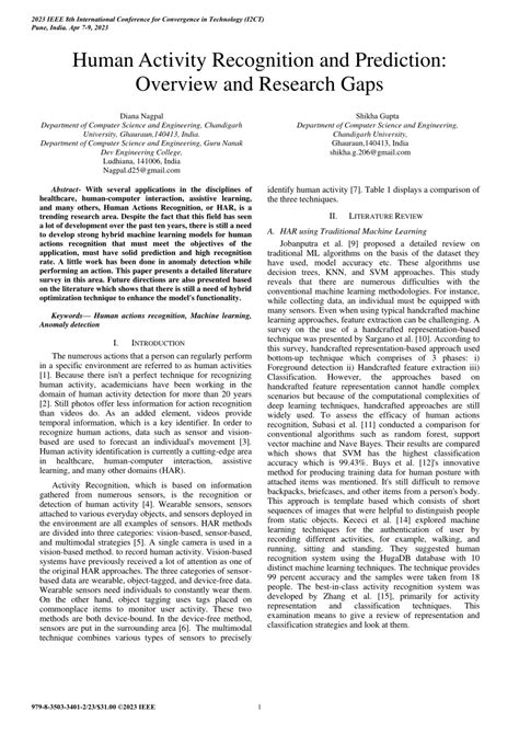 Pdf Human Activity Recognition And Prediction Overview And Research Gaps