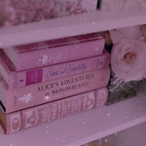 Pink Books Classics Aesthetics Super Cute Y2k Pink Aesthetic