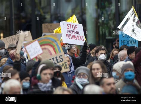 Stop Illegal Pushbacks Seen During Solidarity Demonstration With