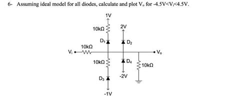 Solved Assuming Ideal Model For All Diodes Calculate And