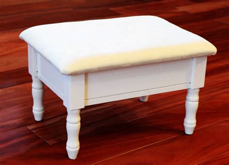 Ore International Oak Foot Stool With Storage