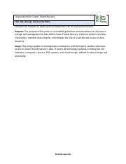 Data Storage And Security Policy For Green Thumb Nursery Course Hero