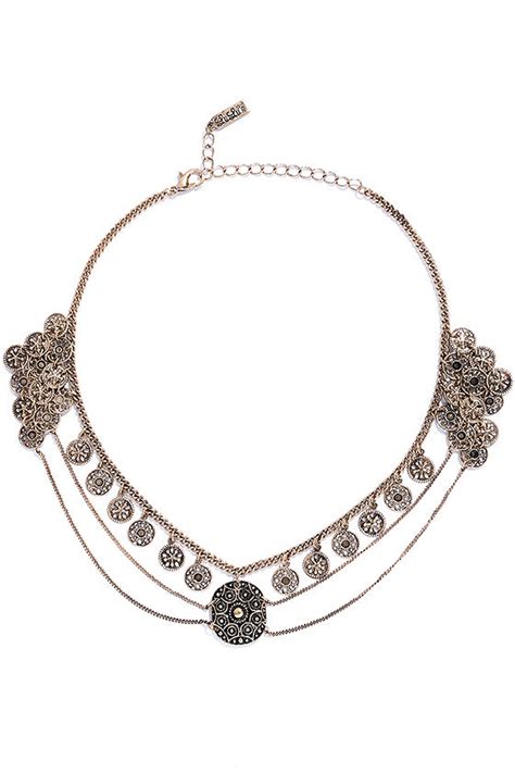 Boho Choker Necklace Gold Choker Chain Choker 1300 Lulus