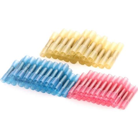 10202550pcs 열 수축 버트 단자 절연 전선 커넥터 Awg 22 10 케이블 압착 단자 커넥터 키트 전기 장비 및 소모품