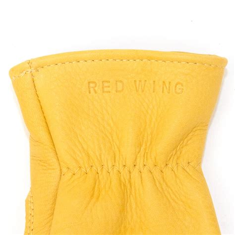 Lined Glove In Yellow Buckskin Leather Red Wing