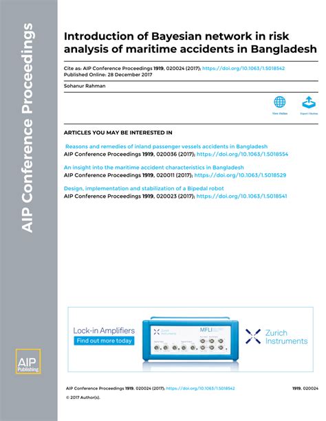 pdf introduction of bayesian network in risk analysis of maritime