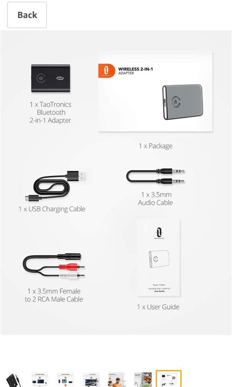 Taotronics Bluetooth 5 0 Transmitter And Receiver Audio Headphones