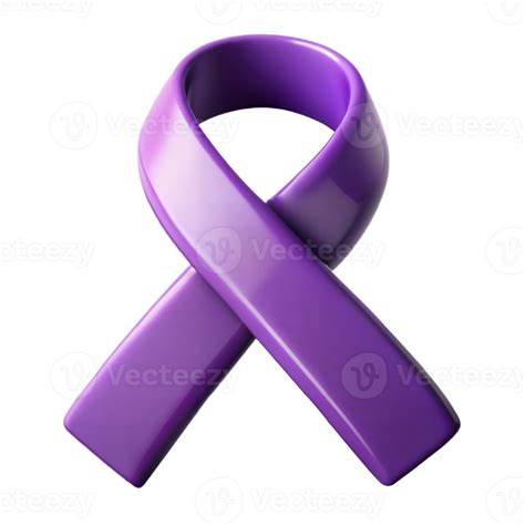 Purple Awareness Ribbon Symbol For Epilepsy Support And Awareness