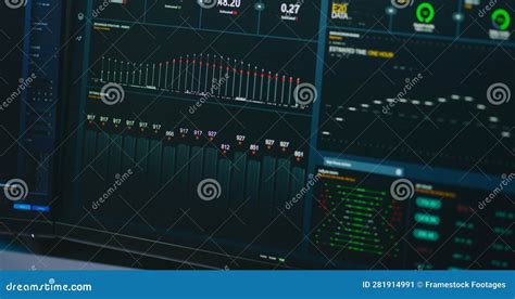 Big Data Server Interface Displayed On Computer Screen Stock Image