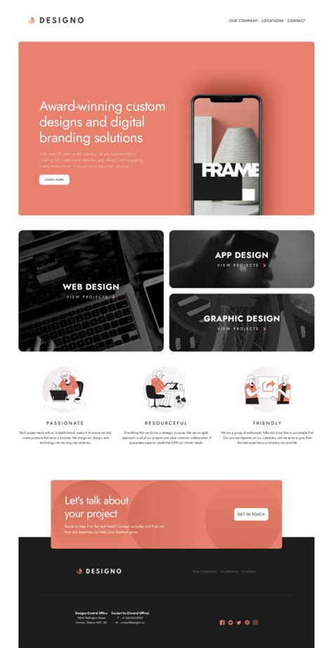 Frontend Mentor Designo Multi Page Website Coding Challenge Solution