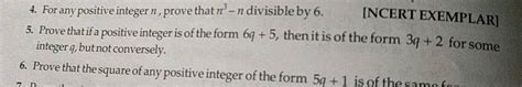 4 For Any Positive Integer N Prove That R N Divisible By 6 Incert