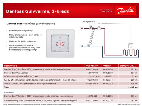 Danfoss Gulvvarme Application Guide