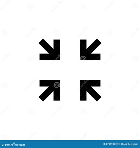 Arrow Radial Inside Vector Circle Inward Stock Vector Illustration Of Circle Concentric