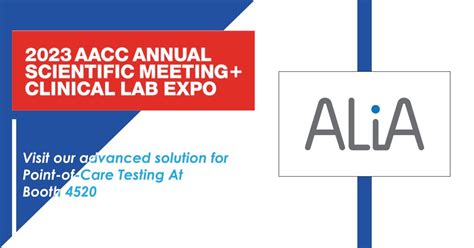 We Will Showcase Our Alia Platform At Aacc Clinical Expo Alia Biotech