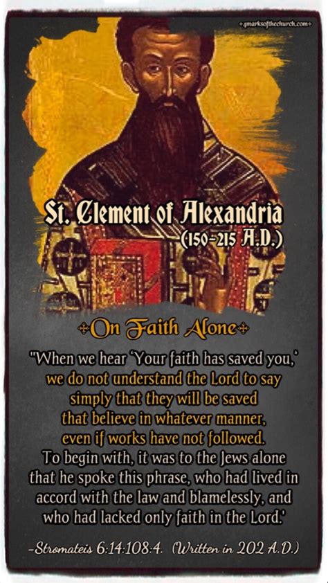 Clement Of Alexandria The 4 Marks St Athanasius Of Alexandria