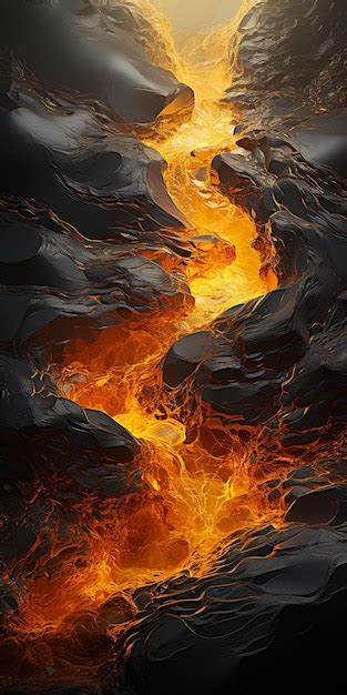 Premium Ai Image The Lava Flow Of Lava Is A Natural Phenomenon