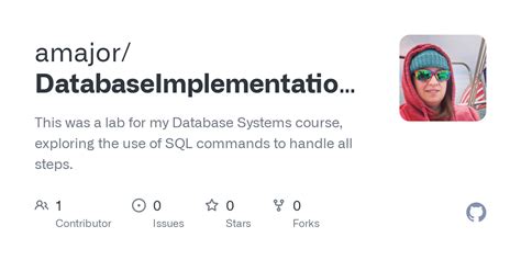 GitHub Amajor DatabaseImplementationLab This Was A Lab For My Database Systems Course