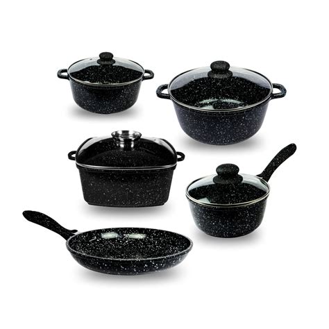 Non Stick Marble Cookware Set Edmarklivemall