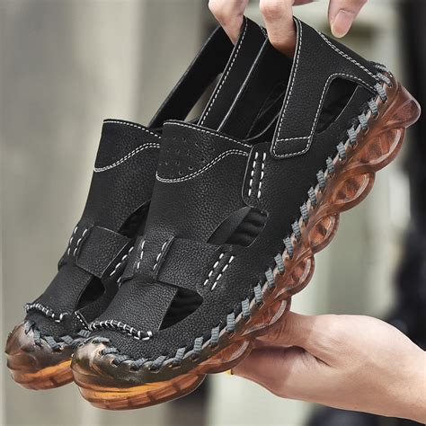 Men Genuine Leather Soft Slip Resistant Sole Casual Shoes