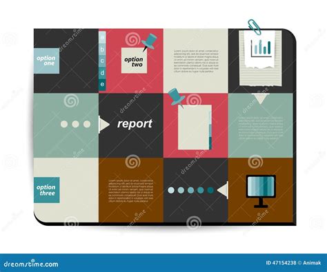 Square Template Diagram Stock Vector Illustration Of Business
