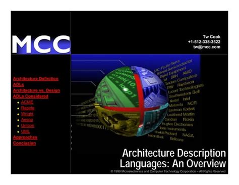 Architecture Description Languages An Overview Pdf