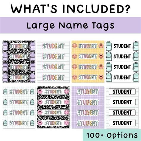 Composition Notebook Name Tags Labels For Composition Notebook Decor
