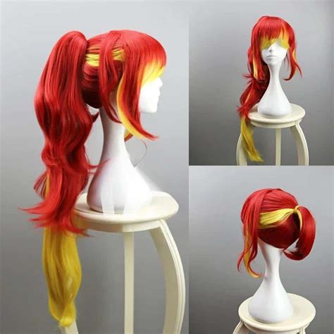 Anime Ao No Exorcist Kirigakure Shura Cosplay Red Yellow Gradient Long