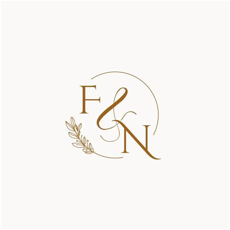 Fn Initial Wedding Monogram Logo 10255545 Vector Art At Vecteezy