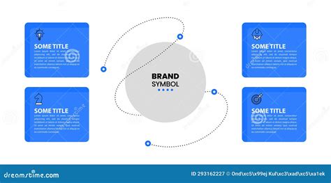 Infographic Template A Line With 4 Steps And A Circle In The Middle
