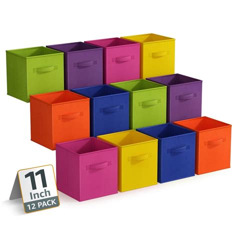 Sorbus Sorbus 11 Inch 12 Pack Foldable Fabric Storage Cubes With Handle