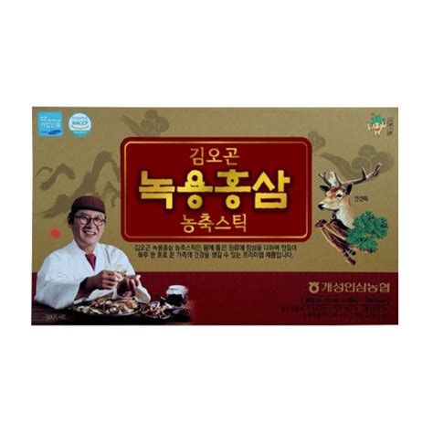 김오곤 녹용홍삼농축스틱 10ml 30포 1개 최저가 쇼핑 정보 에누리가격비교