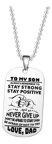 Collar Hijo De Papá Joyería Con Palabras Inspiradoras Cuotas sin