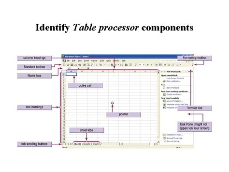 table processor microsoft excel libre calc identify table