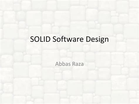 Solid Software Design Ppt