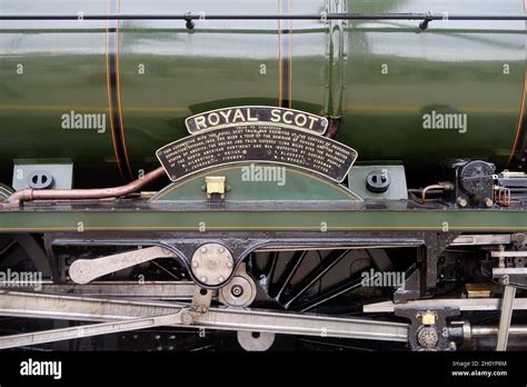 The Nameplate And Inscription On Lms Steam Locomotive No 46100 Royal