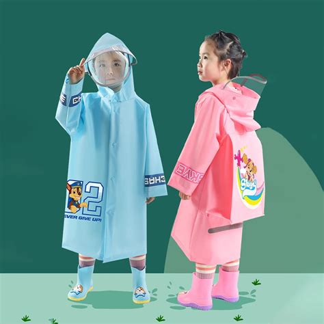 Imperme Vel Paw Patrol Raincoat Para Crian As Poncho De Chuva Para Crian As Rainsuit De