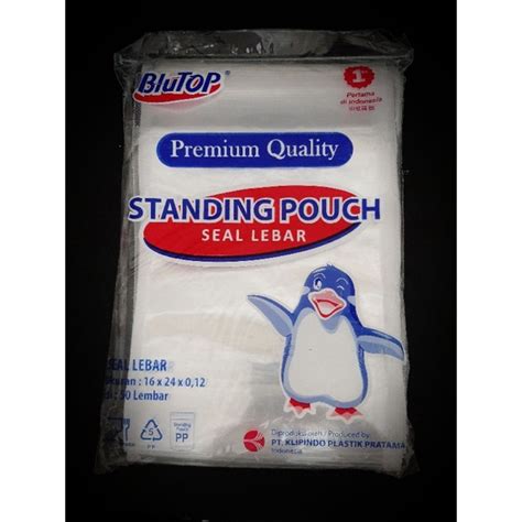 Jual Standing Pouch 16x24 Cm Isi 50 Lembar Plastik Klip Standing