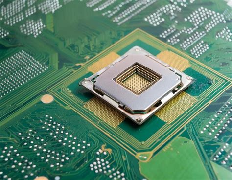 premium photo a detailed view of a cpu on a green circuit board