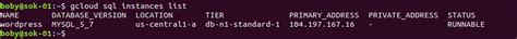 Google Cloud Sql Serverok