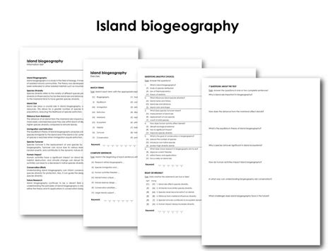Island Biogeography Made By Teachers
