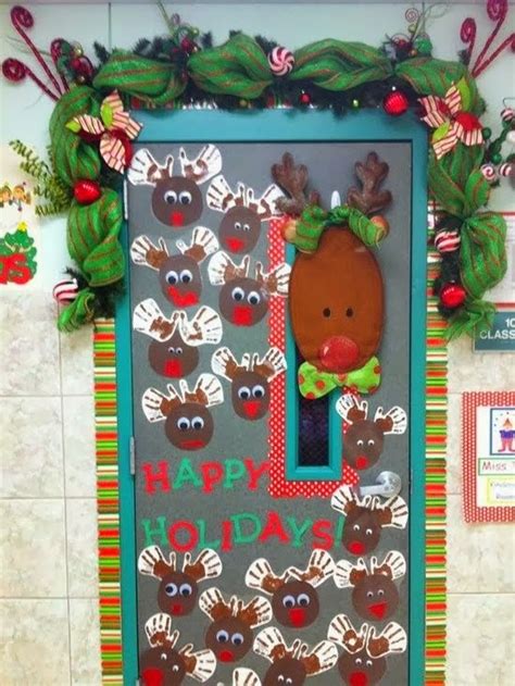 Professora Juce Decoração de porta para o Natal