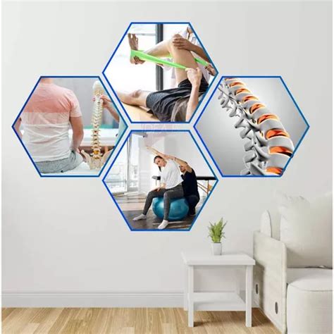 Vinilo Fisioterapia Quiropr Ctico Espalda Hex Gonos Q Env O Gratis