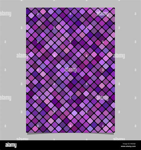 Purple Digital Diagonal Rounded Square Pattern Brochure Background Stock Vector Image And Art Alamy