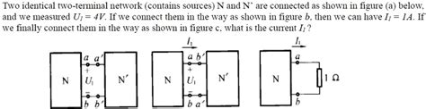 Solved Two Identical Two Terminal Networks Containing Sources N And N