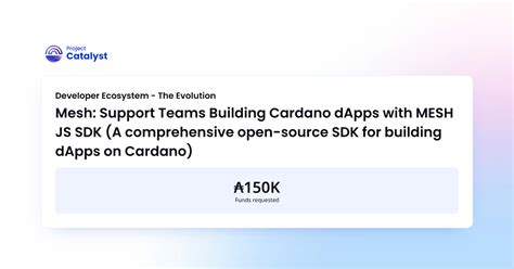 Mesh Support Teams Building Cardano Dapps With Mesh Js Sdk A Comprehensive Open Source Sdk For