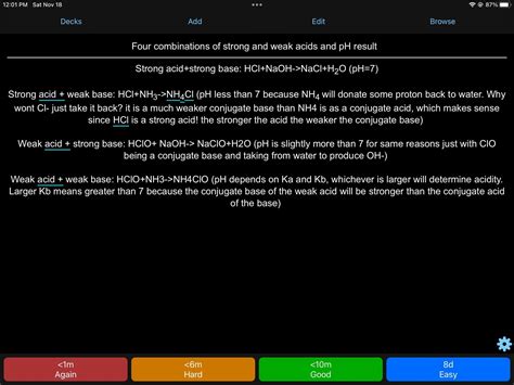 Strong Acid Weak Base R Mcat